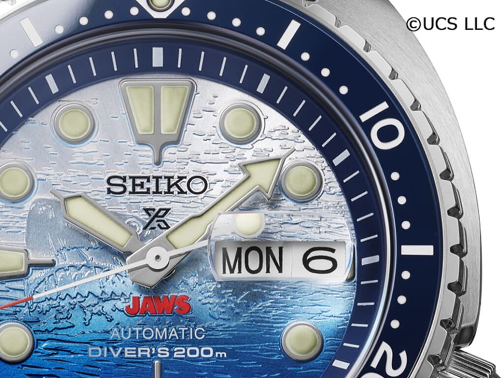 200m空気潜⽔⽤防⽔、映画『JAWS（ジョーズ）』公開50周年記念モデルなど【国産時計“セイコー”×映画コラボウオッチ】 - Watch ...